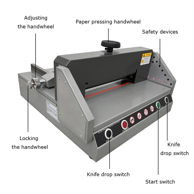 PRECISION ELECTRIC PAPER Cutting Machine Cutter Trimmer Guillotine 110V ...