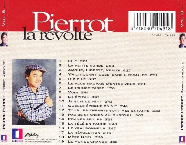 PIERRE PERRET - Pierrot La Révolte - L'intégrale Vol. 8 - (CD Album) EUR 29,00 - PicClick FR