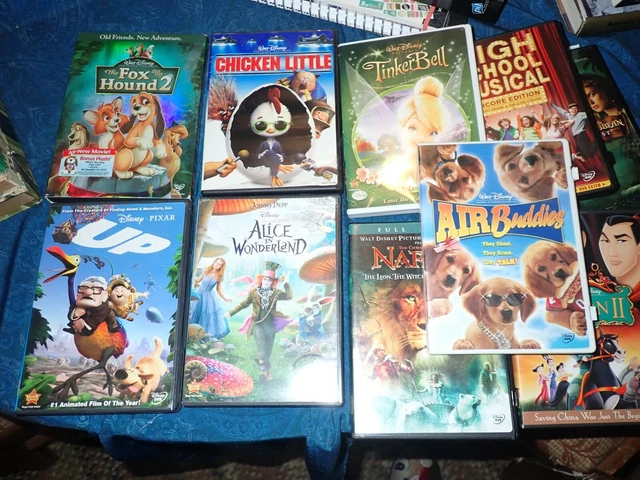 LOT OF 9 Disney DVDs Tinker Bell Mulan II Chicken Little Fox and Hound ...