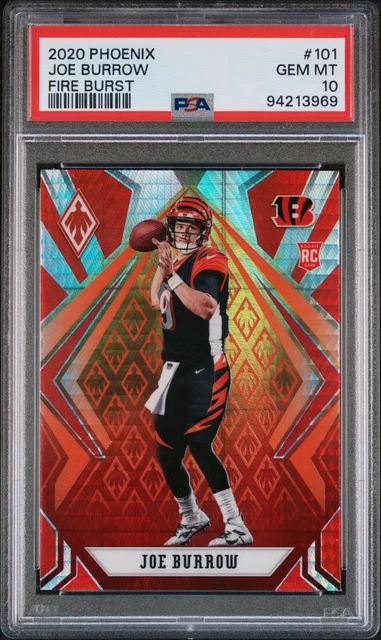 2020 PANINI PHOENIX FIRE BURST Joe Burrow #101 PSA 10 #3969 $115.00 ...
