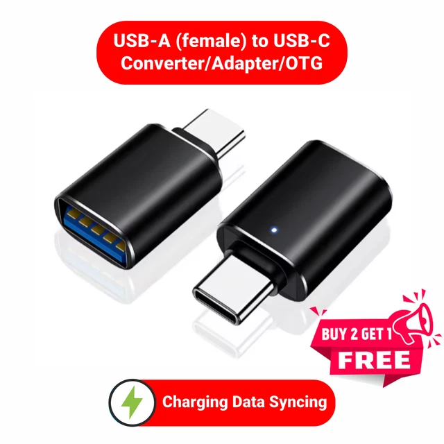 TYPE C TO USB Adapter 3.0 USB-C 3.1 Male OTG A Female Data Connector ...