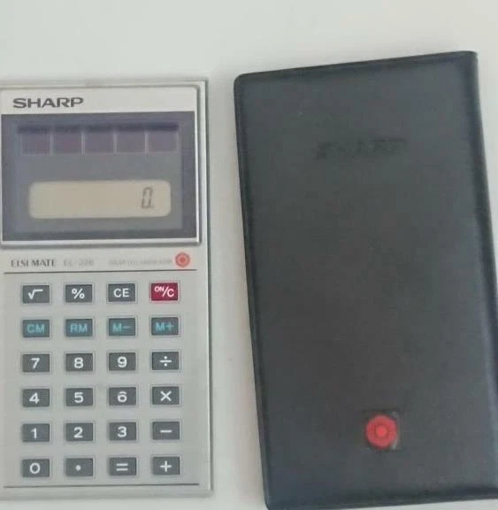 VINTAGE SHARP ELSI Mate EL-326 Solar Calculator $15.00 - PicClick AU