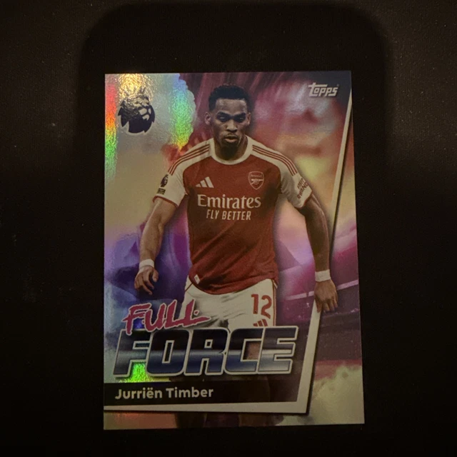 TOPPS 2025/2026 PREMIER League Full Force Jurrien Timber Arsenal Card ...
