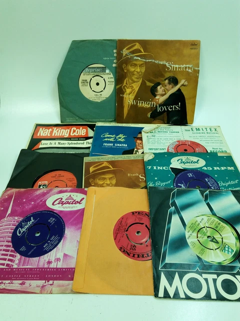 SMALL BUNDLE OF 7" Vinyl Including Frank Sinatra, Nat 'King' Cole ...