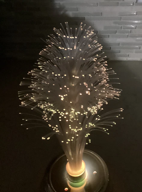 12” FIBER OPTIC Musical Rotating Christmas Tree, 1980s, Working Well ...