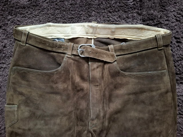 MEINDL WILDBOCK LEDERHOSE Kniebund 54 56 XXL Handarbeit TOP Hose ...