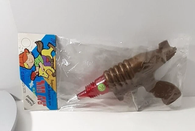 VINTAGE 1980´S RAZER RAY GUN Plastic Toy Friction Sparkling & Sound ...