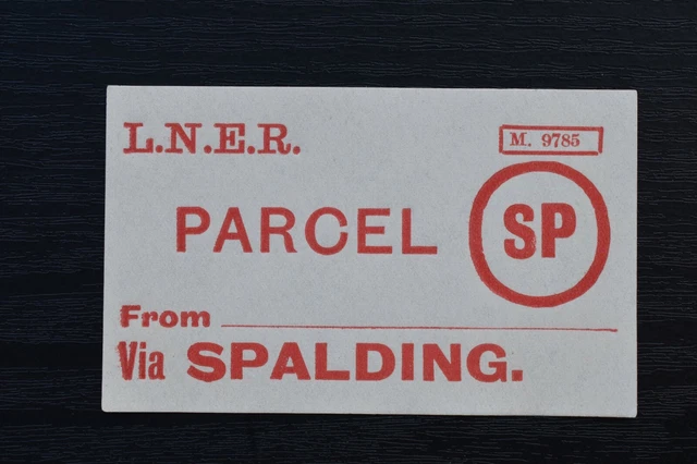 RAILWAY LUGGAGE LABEL - LNER PARCEL (SP) Via SPALDING £2.00 - PicClick UK