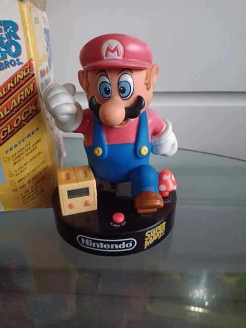 SUPER MARIO BROS Nintendo Talking Alarm Clock ZEON Vintage Retro 1992 £ ...