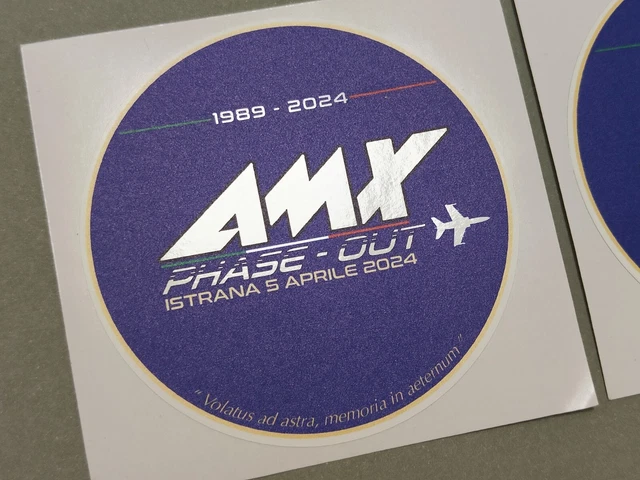 2 ADESIVI STICKERS AMX Phase Out 2024 Pilota Aeronautica Militare 51 ...