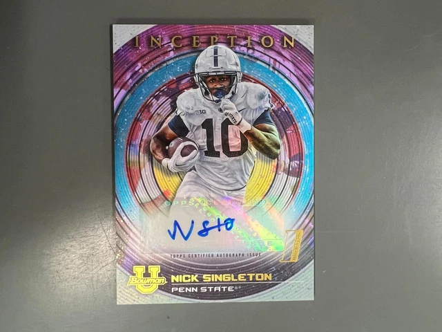 AUTOGRAPHE AUTOMATIQUE NICK Singleton 2022/23 Bowman Inception recrue ...