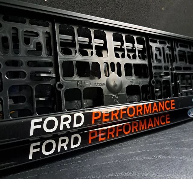 SET OF X2 Ford PERFORMANCE Number Plate Surrounds Holders Frames. FORD ...