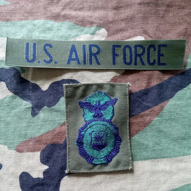 AIR FORCE TAB original neuw.für die Woodland Camouflage Combat Unif ...