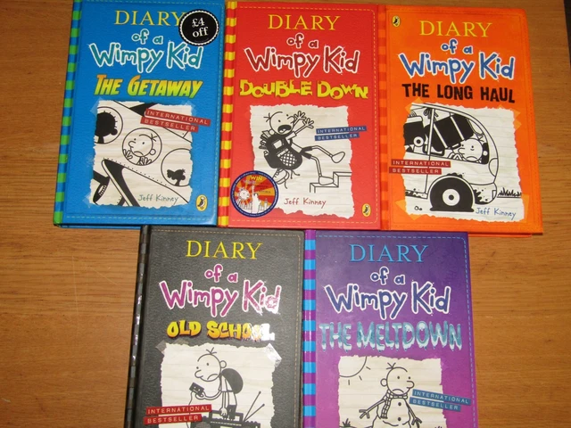 DIARY OF A Wimpy Kid Jeff Kinney 5 Hardback Book Bundle, Excellent ...