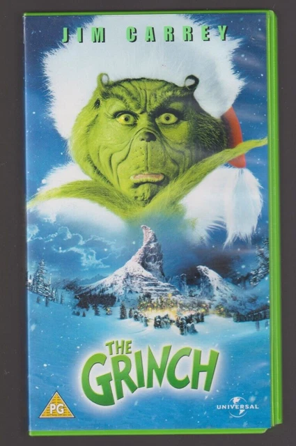 THE GRINCH VHS Cassette Video starring Jim Carrey UK PAL 2001 RARE ...