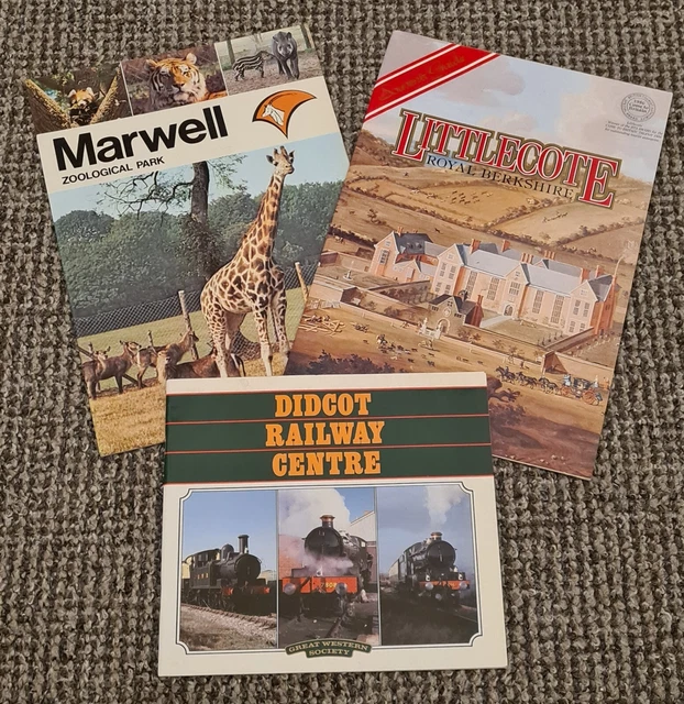 3 1980'S GUIDE Books:Didcot Railway Centre,Marwell Zoo & Littlecote ...