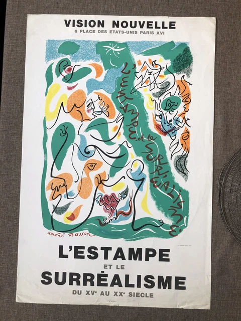 AFFICHE ANDRÉ MASSON L'estampe et surréalisme EUR 49,00 - PicClick FR