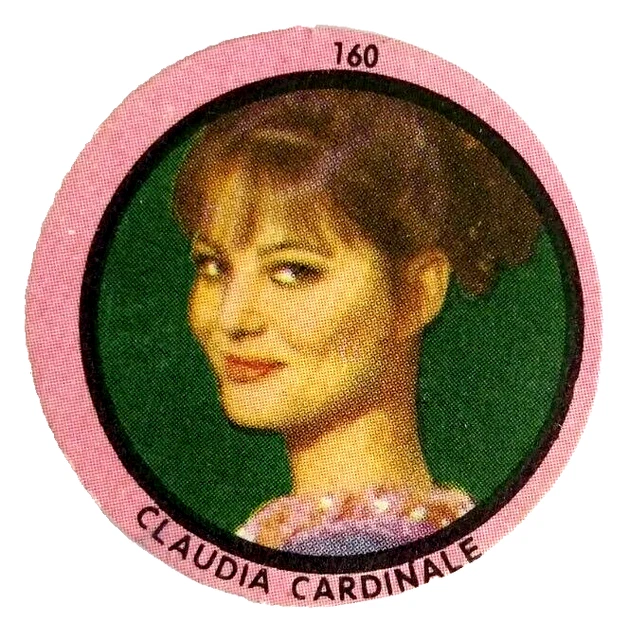 VINTAGE 1968 FIGURITAS Gauchitas Argentina Claudia Cardinale Disc Card ...