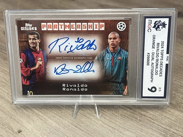TOPPS DECADES 2025- Partnership Dual Auto - Rivaldo / Ronaldo # /5 MGC ...
