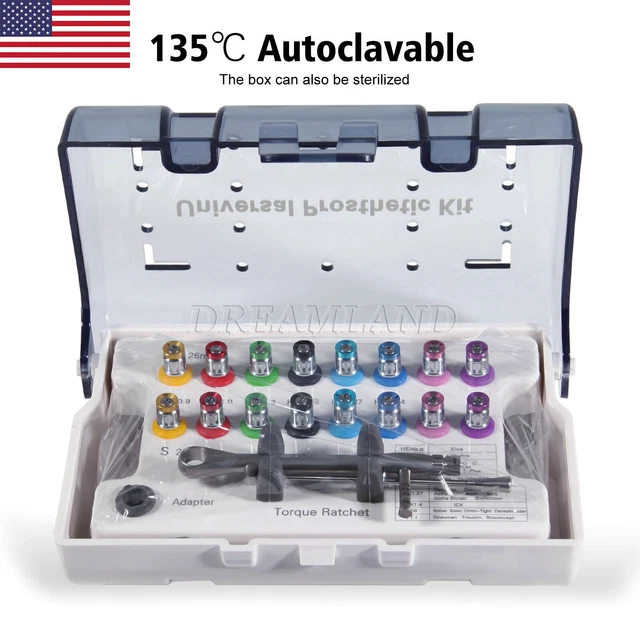 UNIVERSAL PROSTHETIC RESTORATION Hand Driver Tool Kit Dental Implant ...