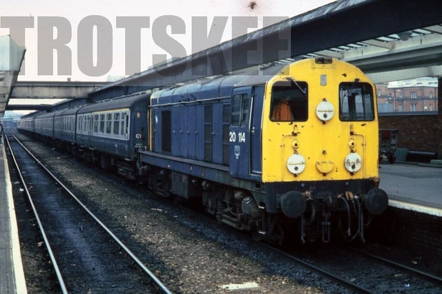 35MM SLIDE BR British Railways Diesel Loco Class 20 20114 Derby 1989 ...
