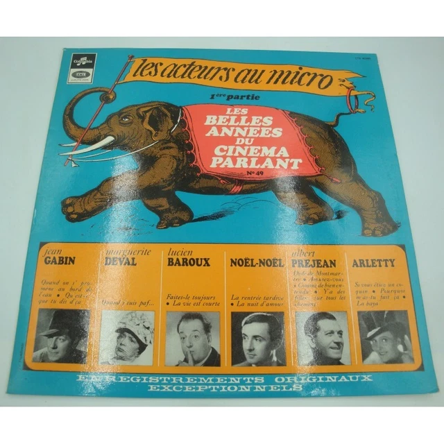 LES ACTEURS AU micro - Les belles années du cinéma parlant 49 LP 1966 ...