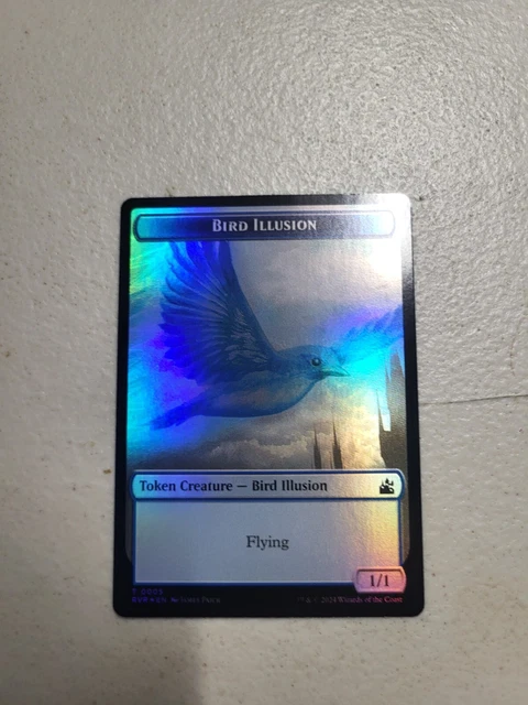 FOIL - MTG Elf Knight Bird Illusion jeton double face - Ravnica ...
