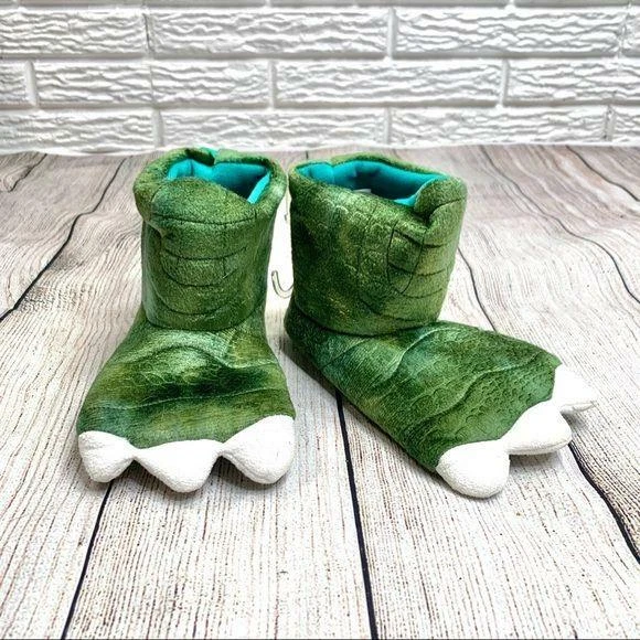 CAT & JACK Green Dinosaur Godzilla Slipper Boots Size 12-24 Months Baby ...