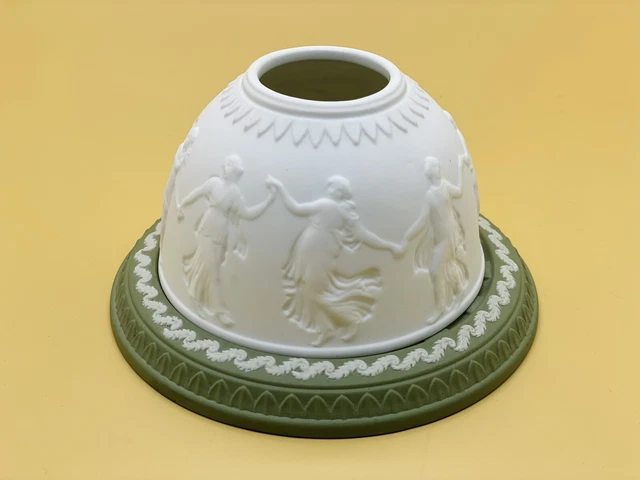 RARE WEDGWOOD JASPERWARE Sage Green Lithophane- Dancing hours $355.00 ...