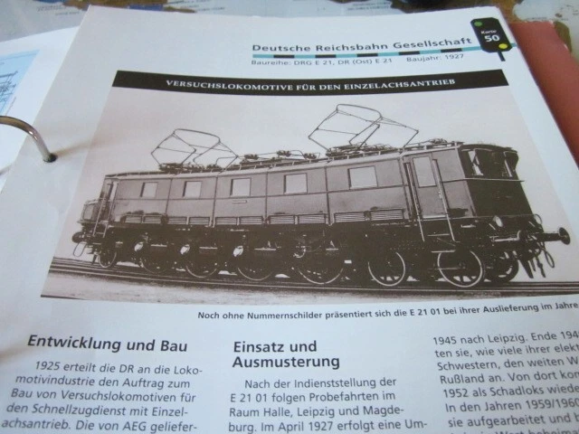 LOKPROFIL MIT AUFRISSZEICHNUNG DRG 50 DRG E 21 Versuchslok ...