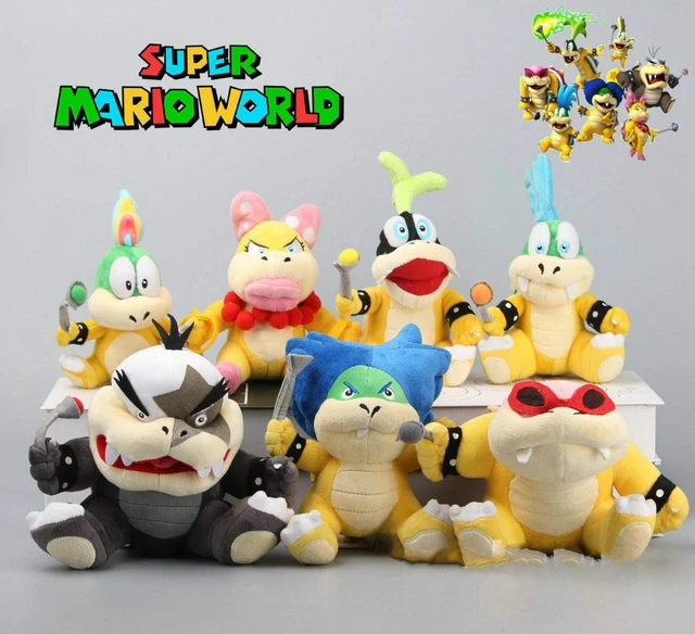 SUPER MARIO BROS Plush Bowser Koopalings Koopa Iggy Lemmy Toy Kids Easter Gift £10.10 - PicClick UK