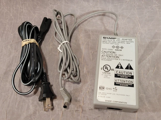 SHARP AC ADAPTER UADP-0227CEPZ Power Supply OEM For TV LC-10A3U $19.95 ...