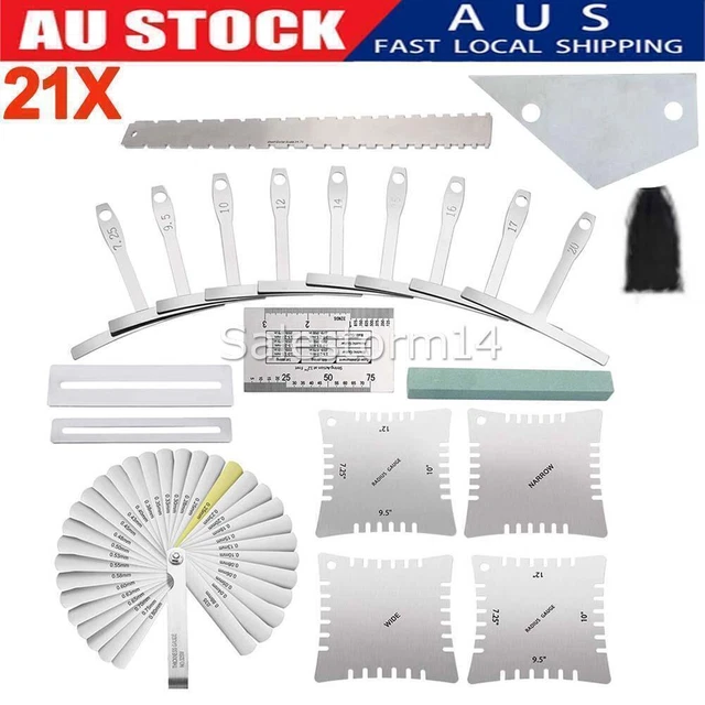 GUITAR REPAIR MEASURING Guitar Neck Notched Radius Gauges String Action ...