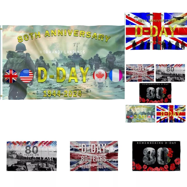 CUSTOMIZABLE D-DAY FLAG In Various Styles For 80th Anniversary Event £8 ...