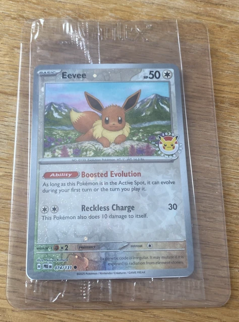 SEALED EEVEE POKEMON Day Stamp 074/131 Prismatic Evolutions Set TCG ...