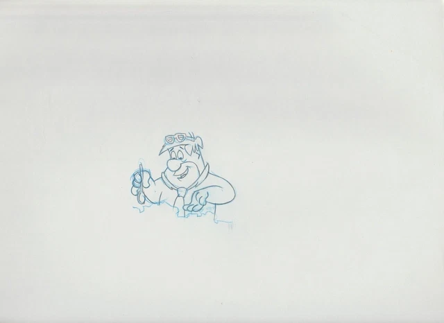 FLINTSTONES CEREAL COMMERCIAL Animation Prod. Pencil Drawing Fred F17 ...