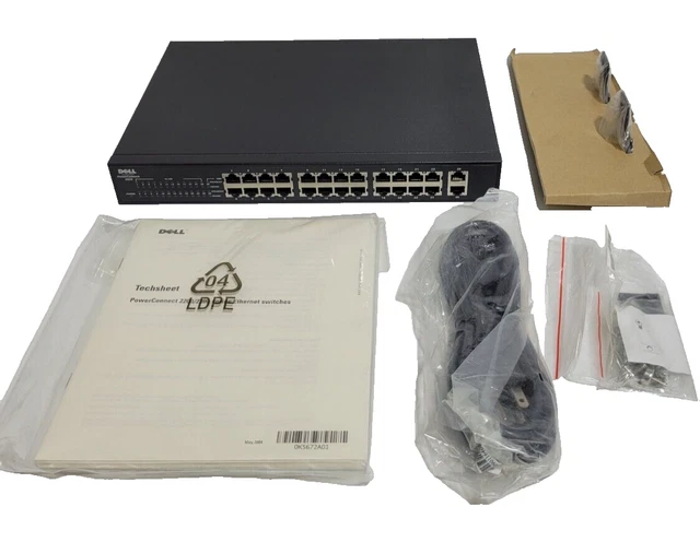 COMMUTATEUR LAN DELL PowerConnect 2324 24+2 ports Gigabit 10/100/1000 ...