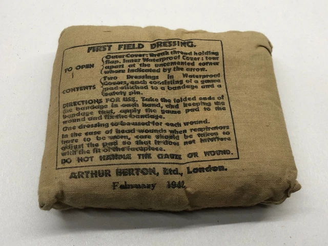 ORIGINAL WW2 BRITISH Army 1942 Dated First Air Field Dressing £12.00 ...