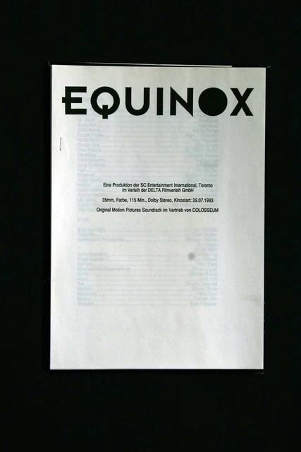 EQUINOX - MATTHEW Modine - Lara Flynn Boyle - Marisa Tomei - Presseheft EUR 15,00 - PicClick FR