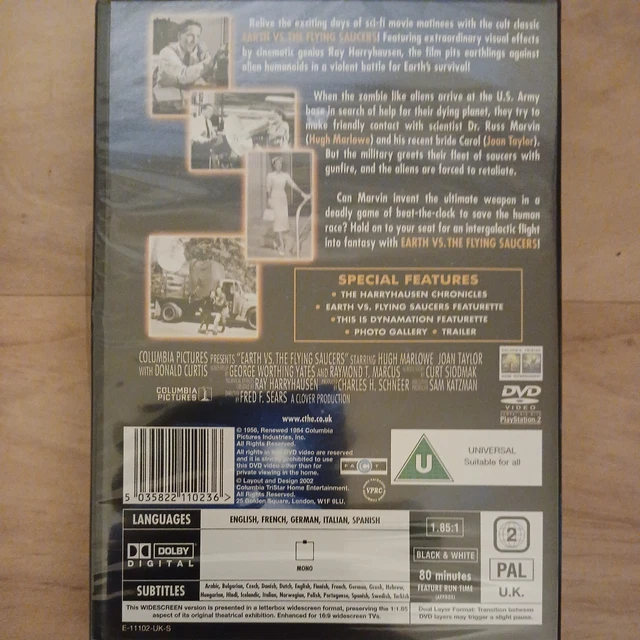 EARTH VS THE Flying Saucers (1956) (DVD, 2002) *** NEW *** £11.98 ...