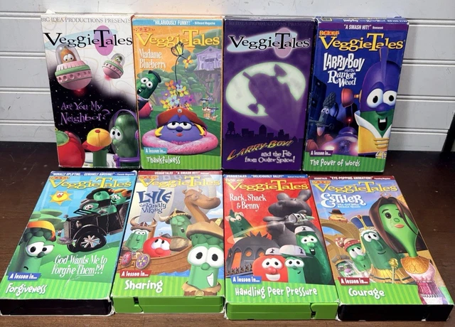 VEGGIETALES VHS LOT of 8 Big Idea Tapes Christian Kids Movies £36.28 ...
