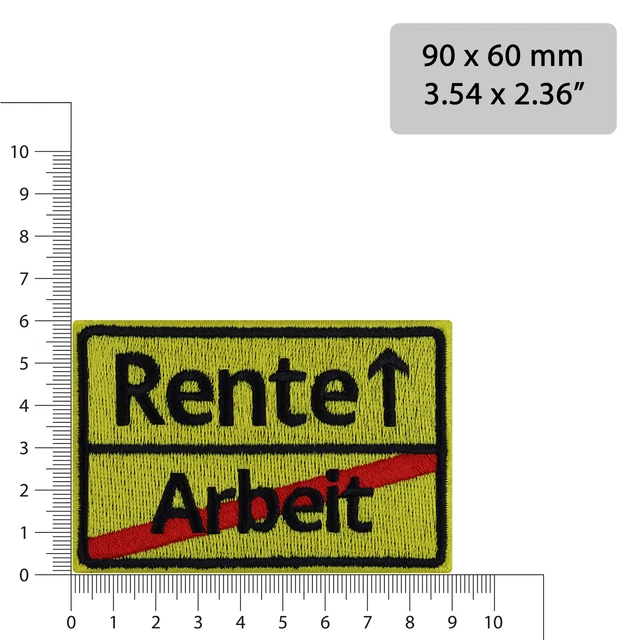 LUSTIGES RENTNER GESCHENK Pensionierung Patch zum Ruhestand-Aufnäher ...