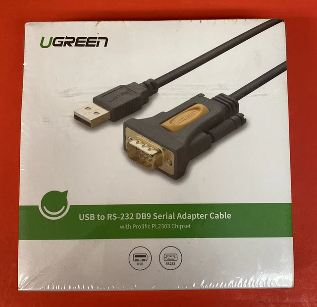 UGREEN USB 2.0 to RS232 DB9 Serial Cable Male A Converter Adapter ...