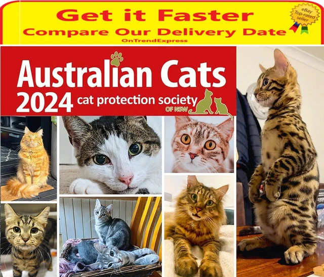 2024 AUSTRALIAN CATS 12 Months A4 Wall Calendar 297mm x 210mm by ...