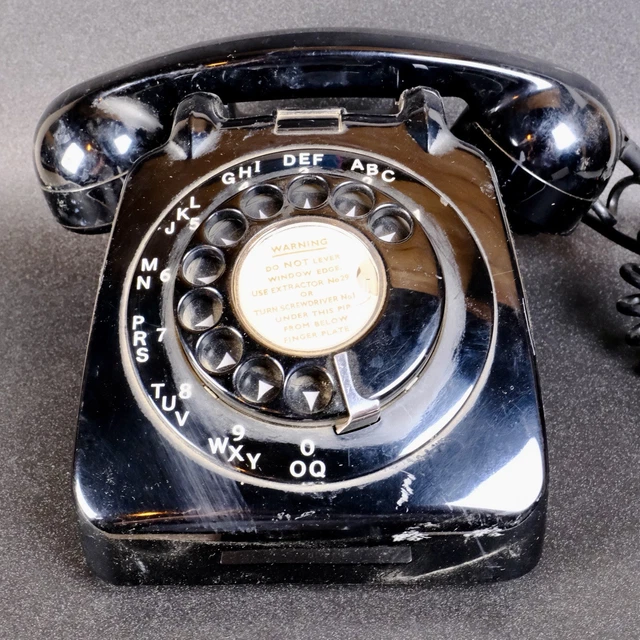 BT 706L ROTARY Dial Telephone Black GPO Vintage Retro 1961, Not ...