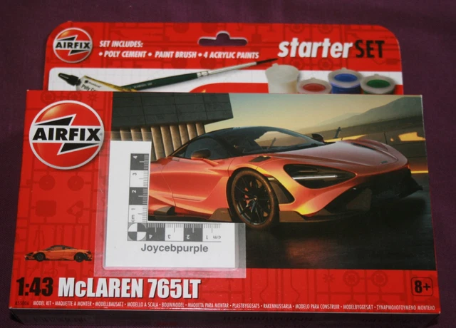 AIRFIX MCLAREN 765LT starter set 1:43 scale model car kit A55006 Sealed ...