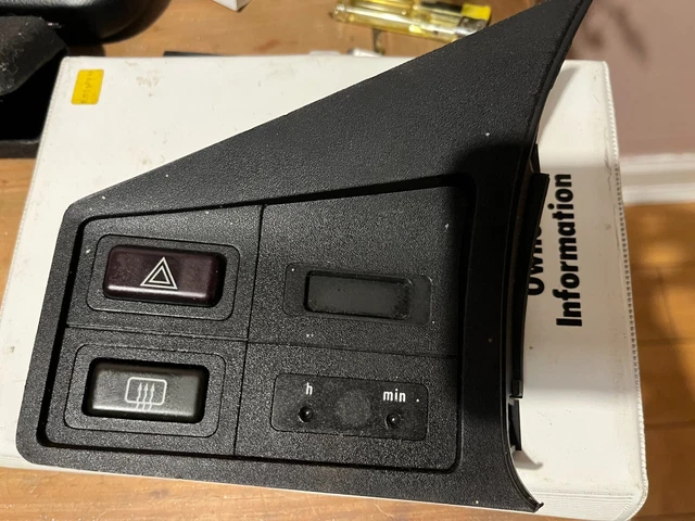 GENUINE BMW E28 5 Series Digital Clock Hazard Switch Heated rear screen ...