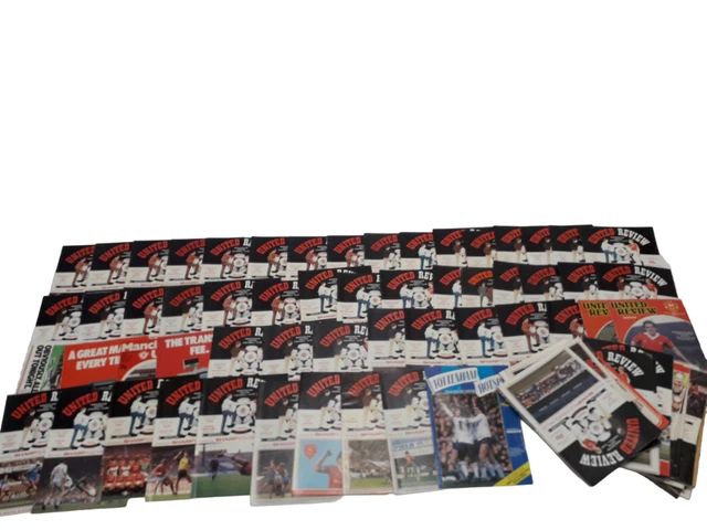 75 MANCHESTER UNITED Football Club Matchday Programmes Books 1978-1989 ...