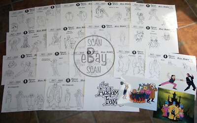 ADDAMS FAMILY 1992 ANIMATORS MODEL SHEETS HANNA BARBERA Artist ...