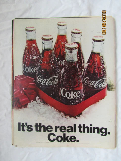 1960'S VTG COKE Coca Cola Soda Orig Magazine Ad It's The Real Thing ... 1960'S VTG COKE Coca Cola Soda Orig Magazine Ad It's The Real Thing ...